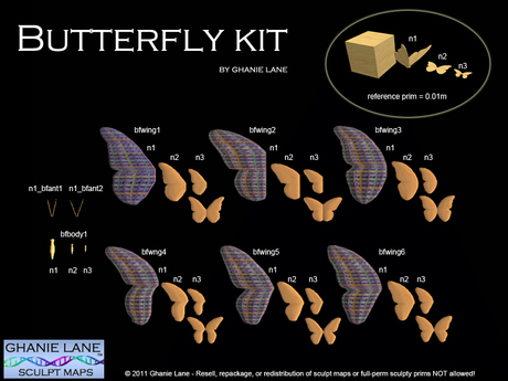 Second Life Marketplace - [GL] Butterfly Kit